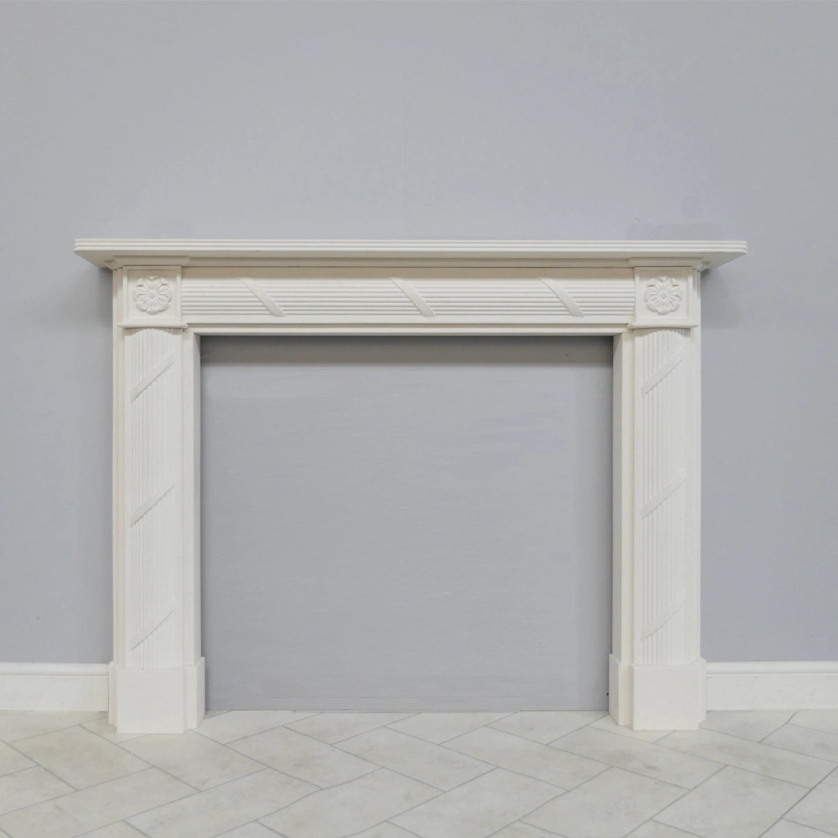 Limestone Fireplace Surround - Holyrood Aegean Limestone – EcoFires and ...