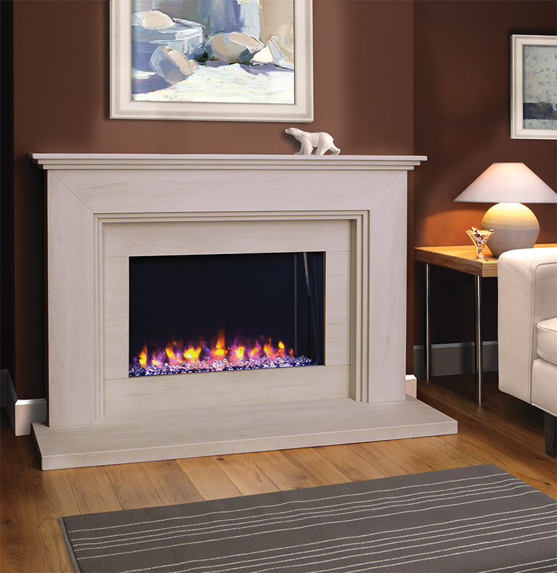 Limestone Fireplace Surround - Ludlow Portuguese Limestone – EcoFires ...