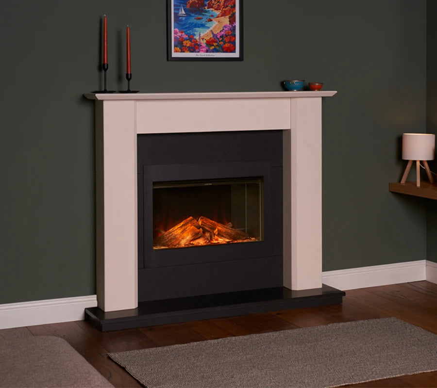 Limestone Fireplace Surround - Pimlico Aegean Limestone – EcoFires and ...