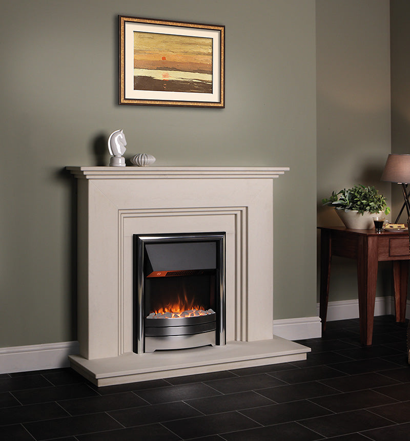 Limestone Fireplace Surround - Compton Portuguese Limestone – EcoFires ...